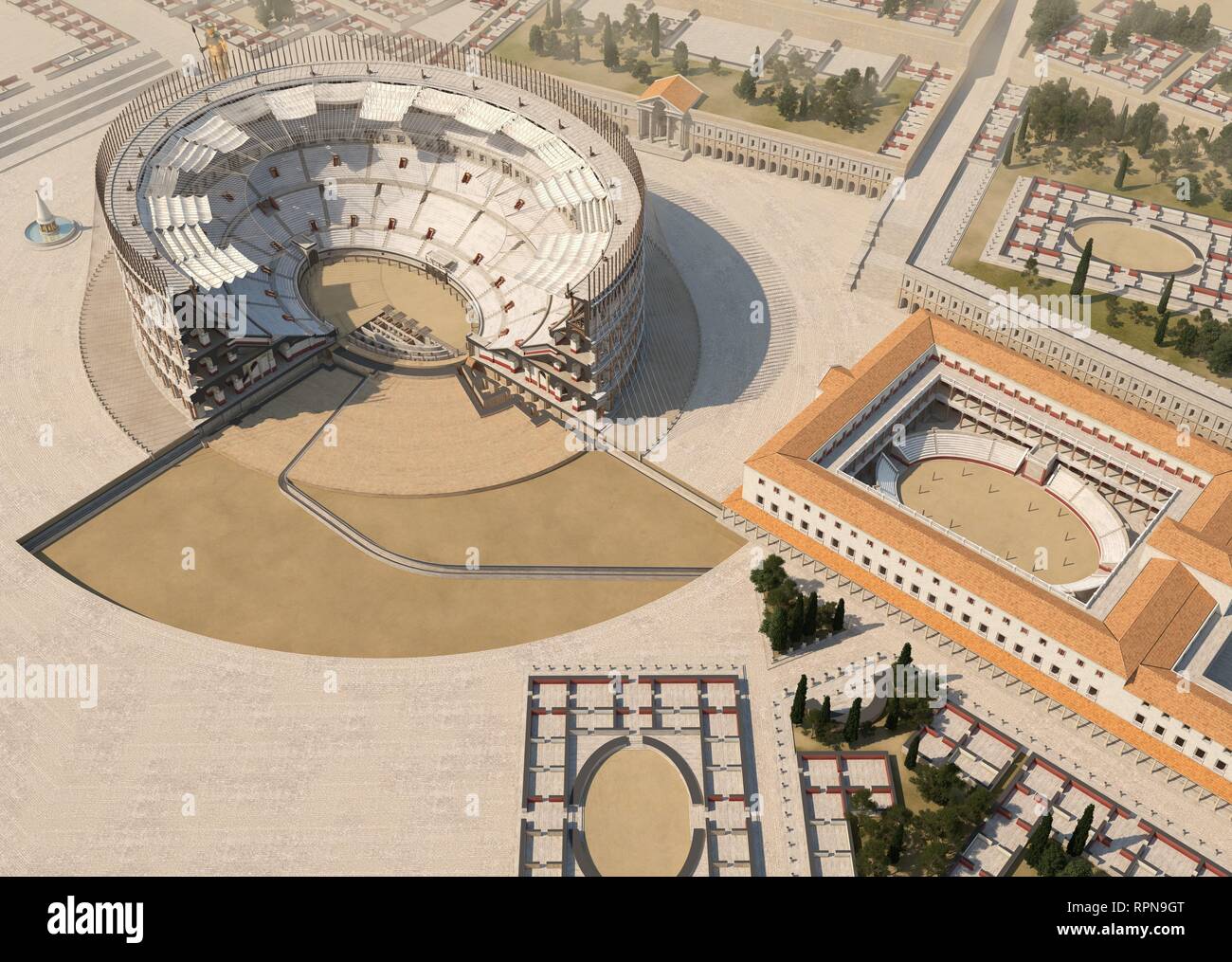Colosseum and ludus magnus hi-res stock photography and images - Alamy