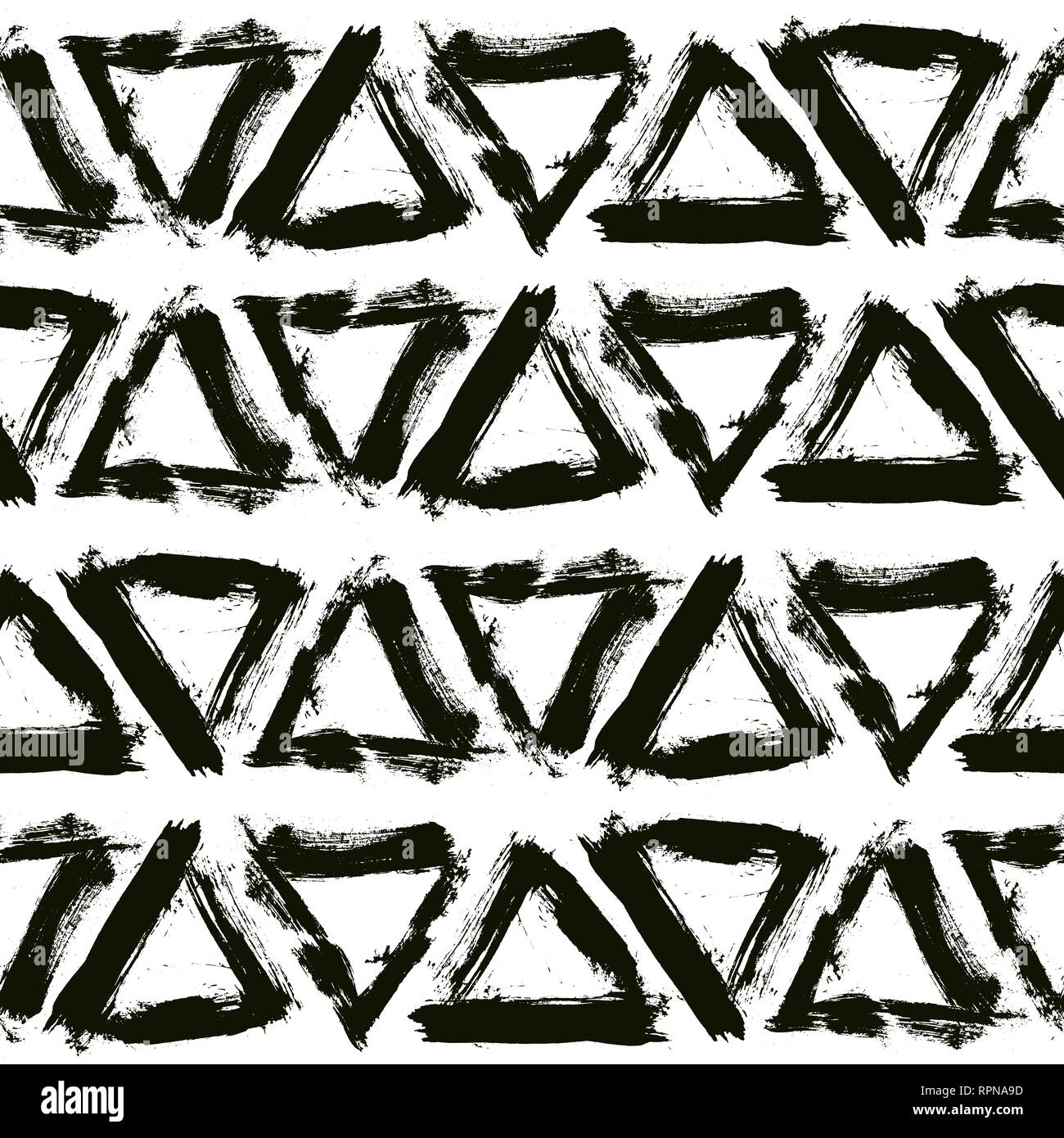 Painted chevron pattern. Seamless brush stroke lines Stock Vector Image ...