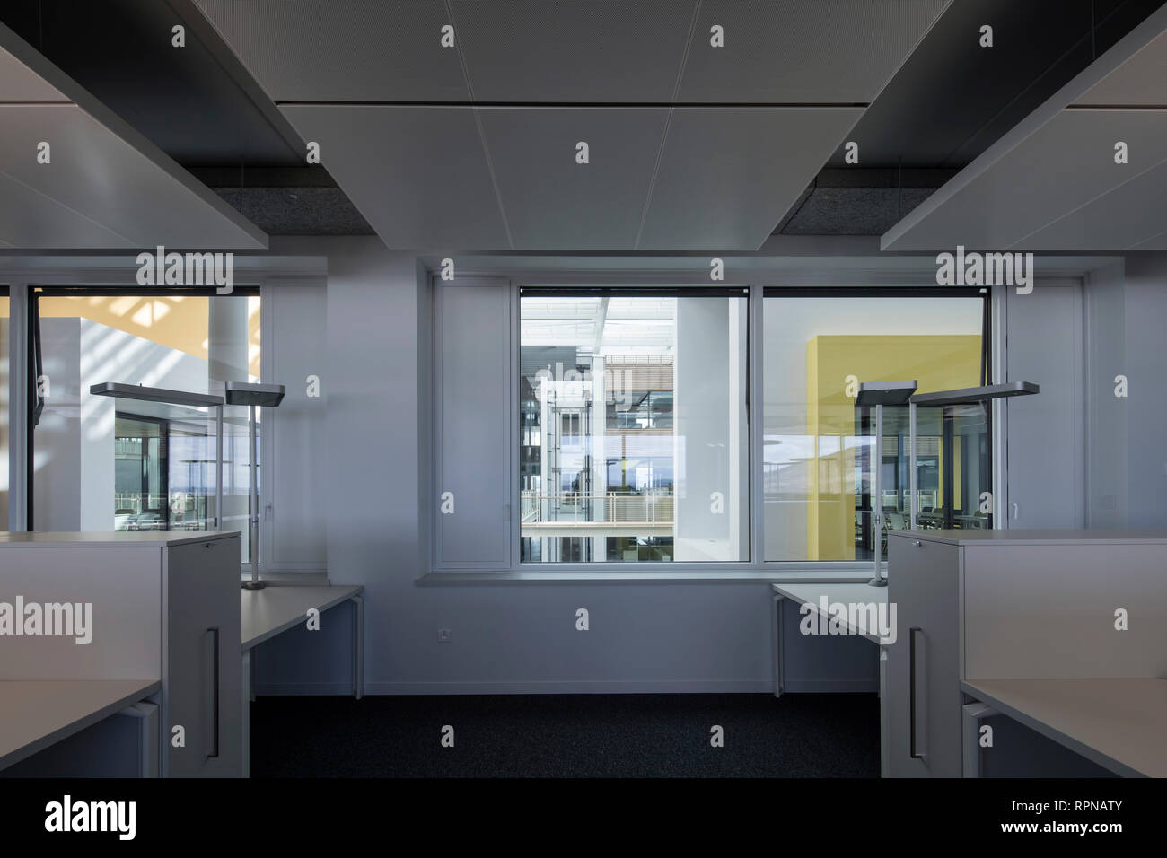 Office space with individual work areas. Research Centre of the Urbalad ...