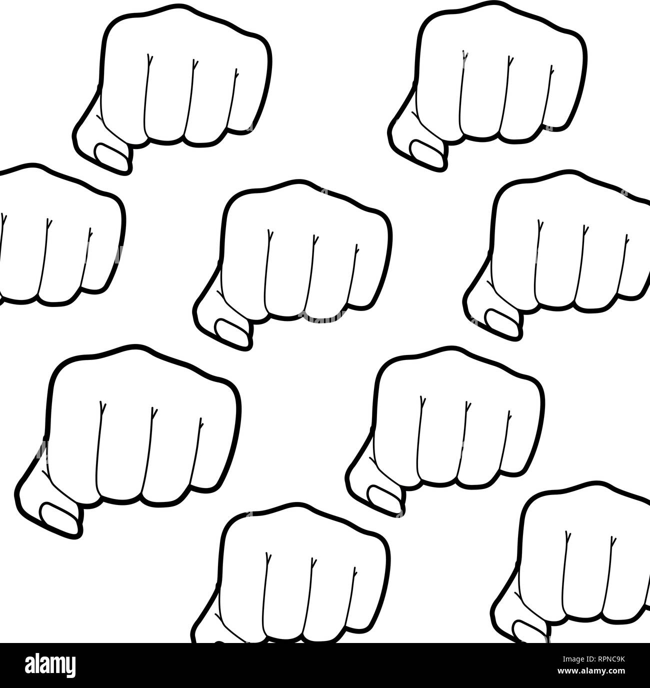 Cartoon arm hand fist comic Black and White Stock Photos & Images - Alamy