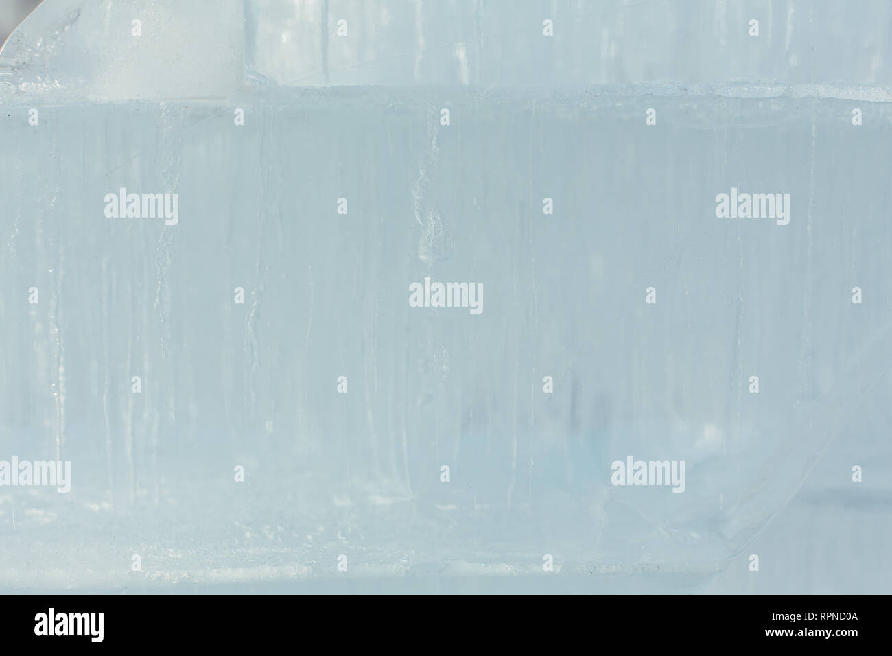 Ice bricks with bubbles of air inside. Abstract ice crystal texture ...