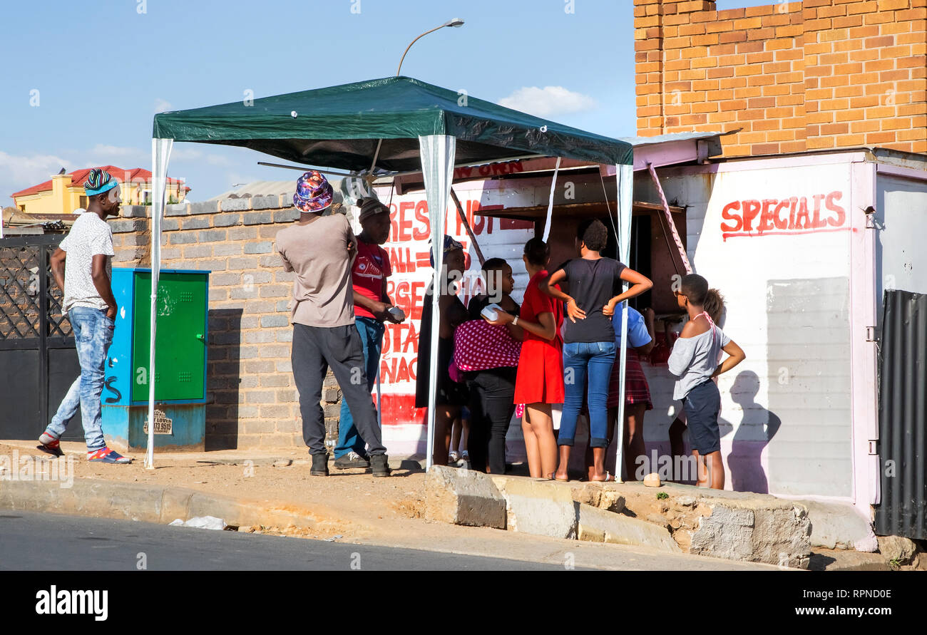 Johannesburg, South Africa, 19 October -2018: People gathering outside ...