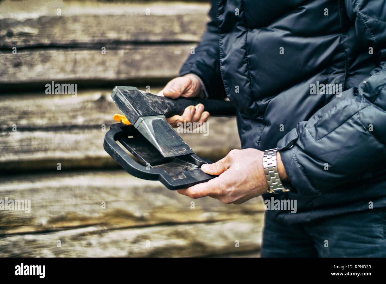 Holding timber hi-res stock photography and images - Alamy