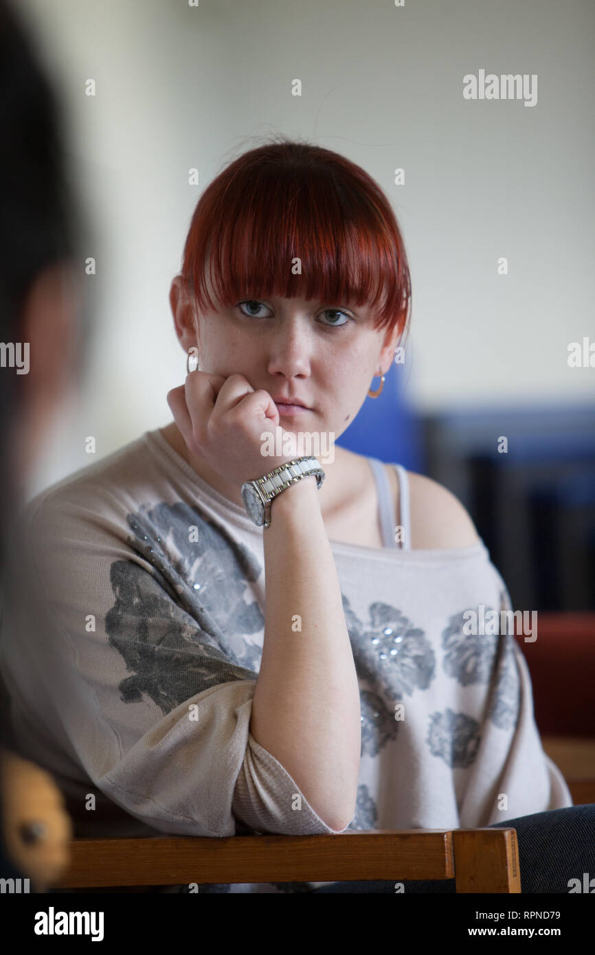 adults in a further education college studying counselling Stock Photo ...