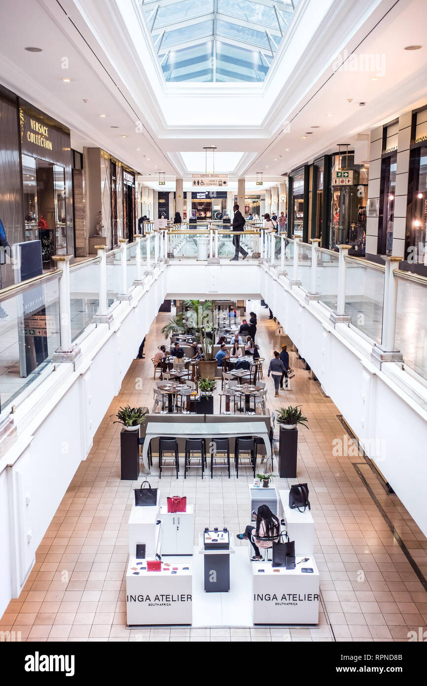 Johannesburg, South Africa, 13 October -2018: Interior of shopping mall ...