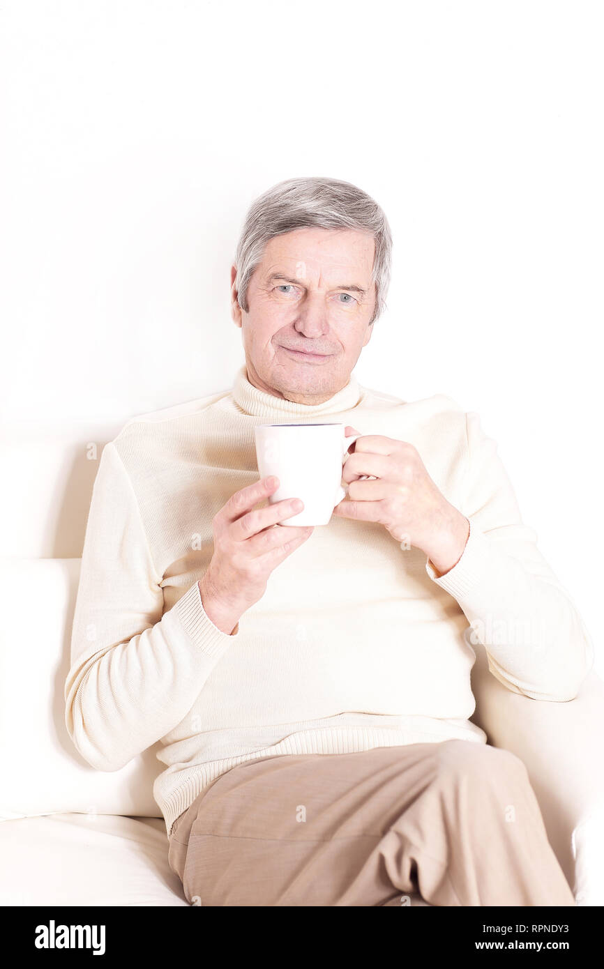 The old man hand holding a coffee cup hi-res stock photography and ...