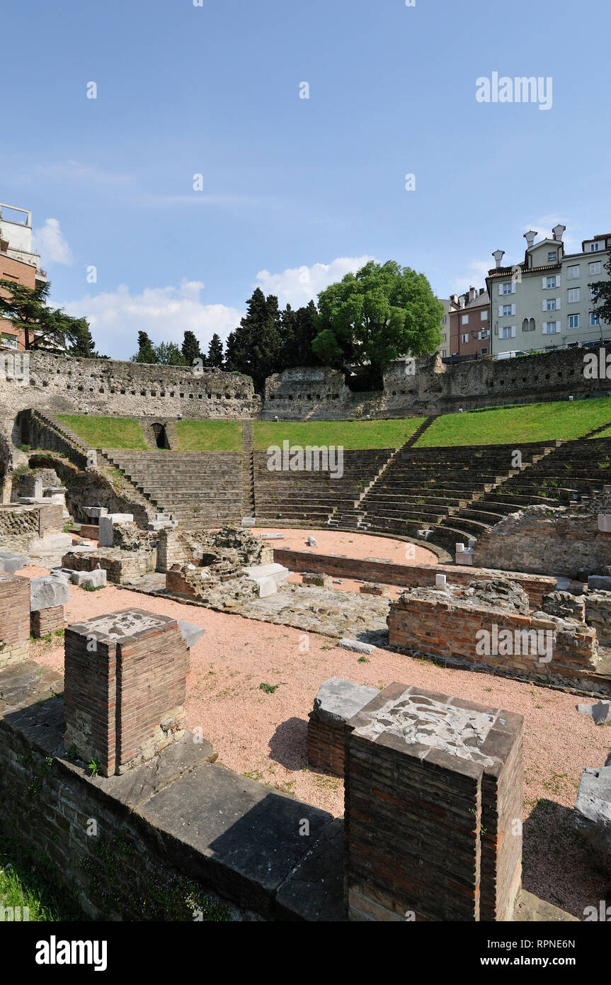 Trieste italy roman amphitheatre amphitheater ruins remains europe ...
