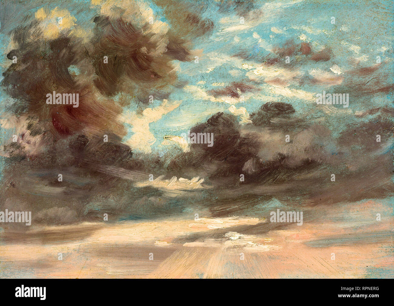 John Constable, Cloud Study: Stormy Sunset, 1821-1822, cloudscape ...