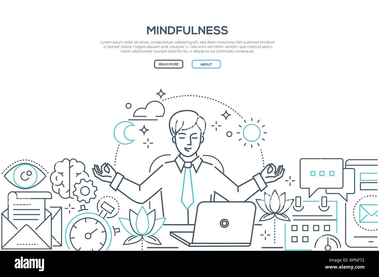 Workplace mindfulness Stock Vector Images - Alamy