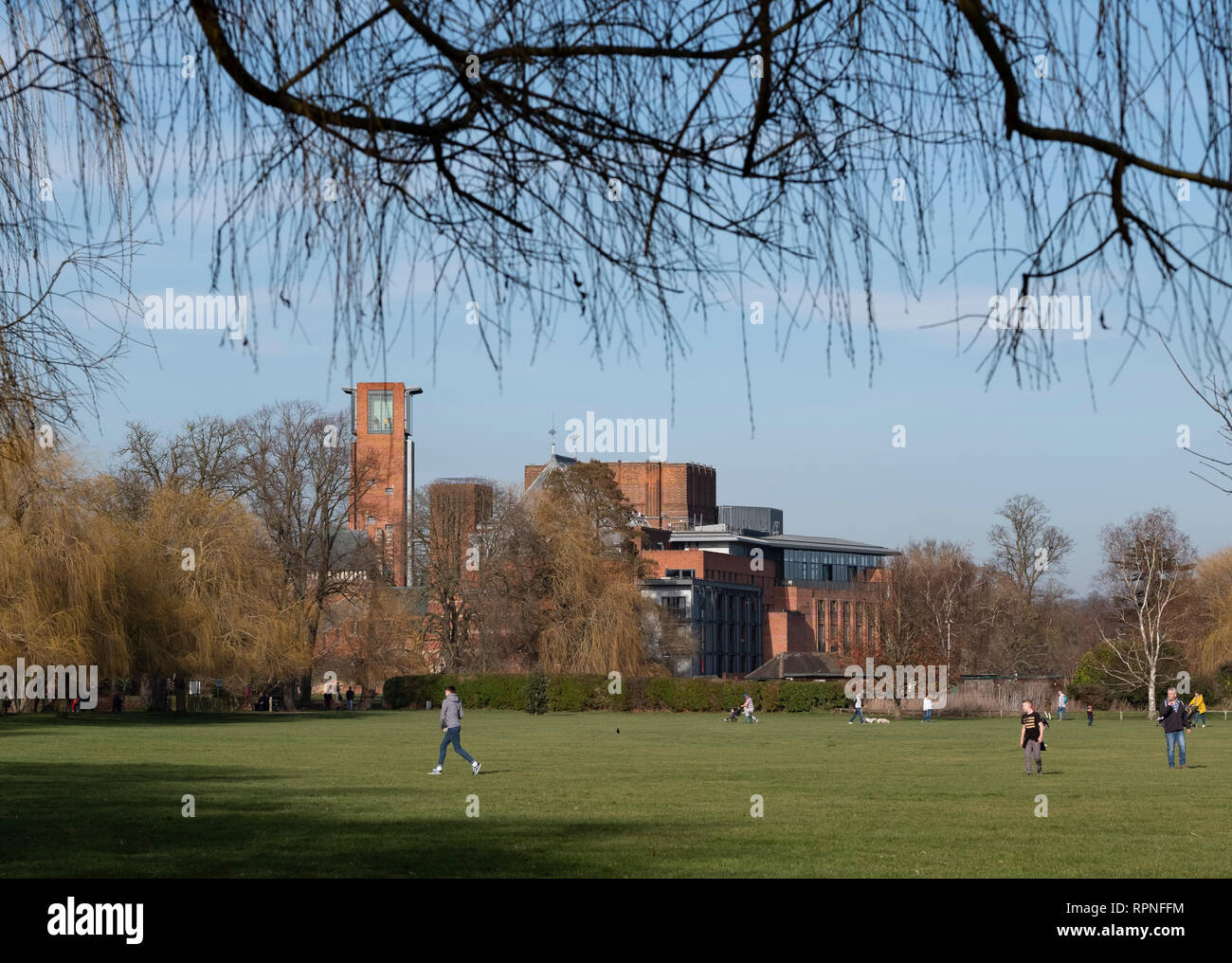 A view of the Royal Shakespeare Company theatre complex in Stratford ...