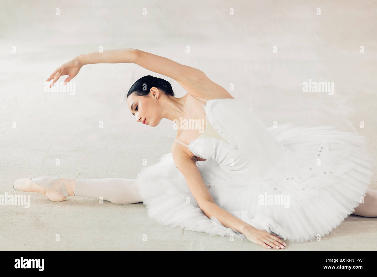 Ballet girl lying on floor hi-res stock photography and images - Alamy