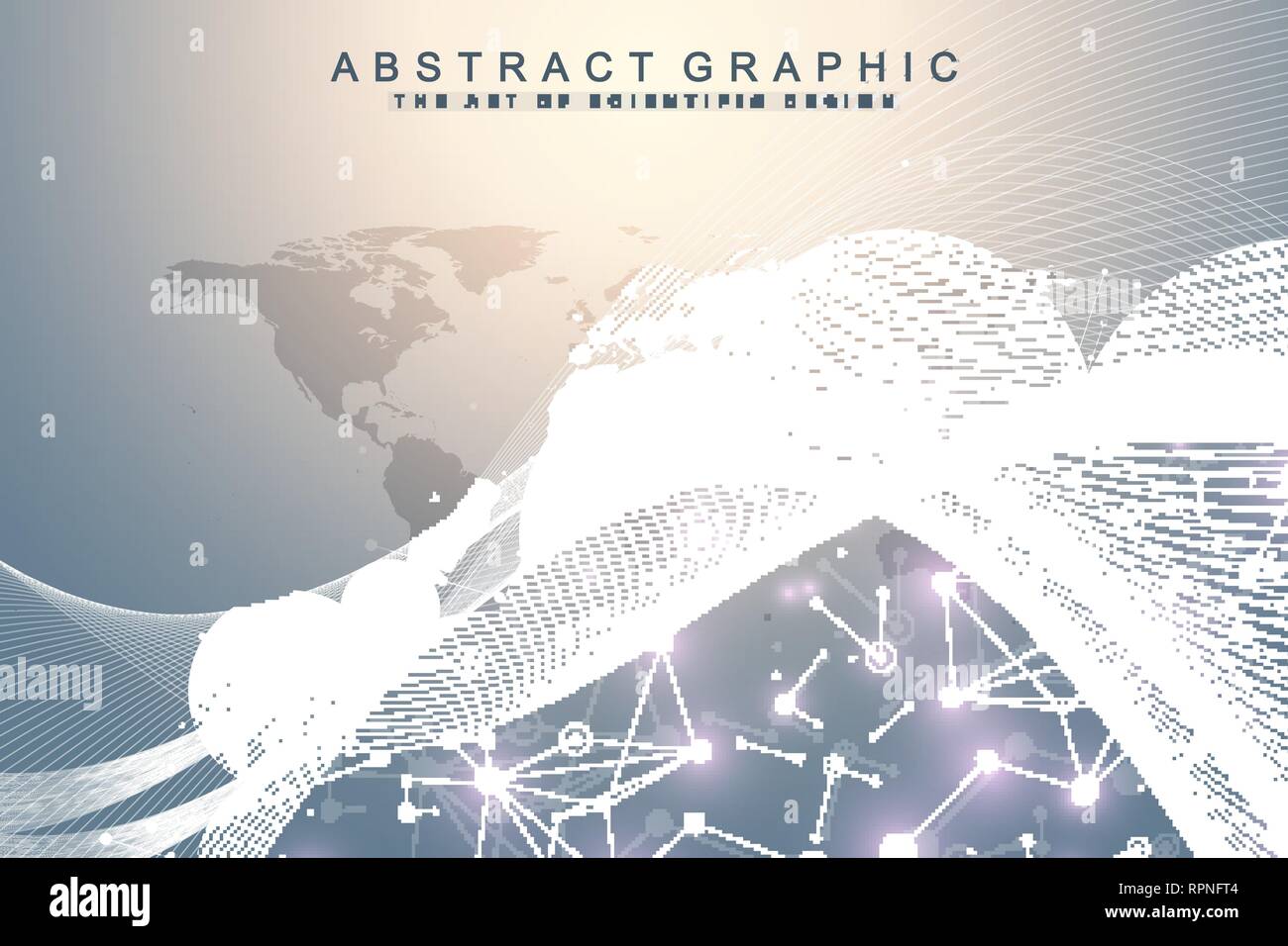 Big data visualization. Graphic abstract background communication ...