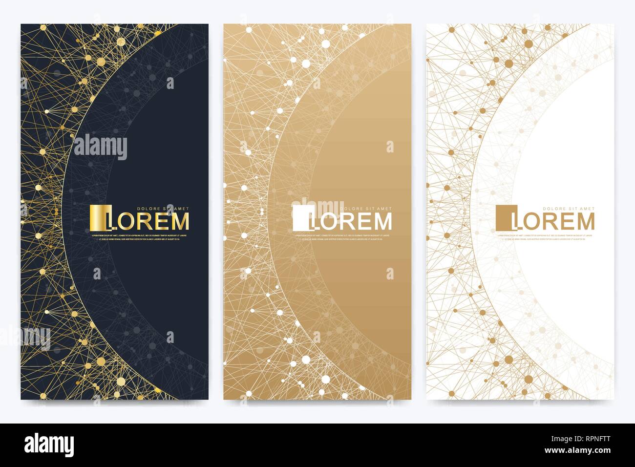 Modern set of vector flyers. Geometric abstract presentation with ...