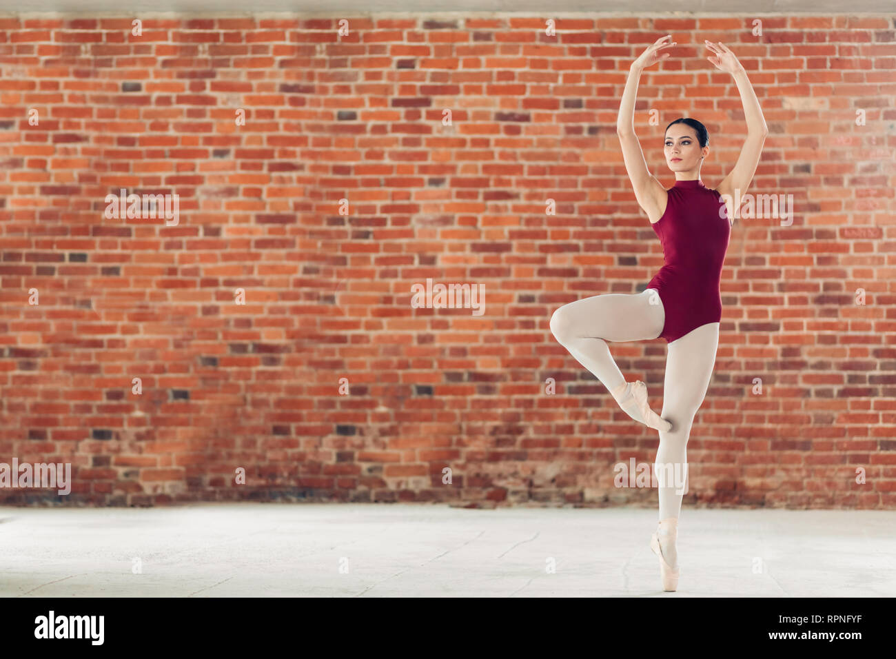 Ballerina with one leg raised hi-res stock photography and images - Alamy