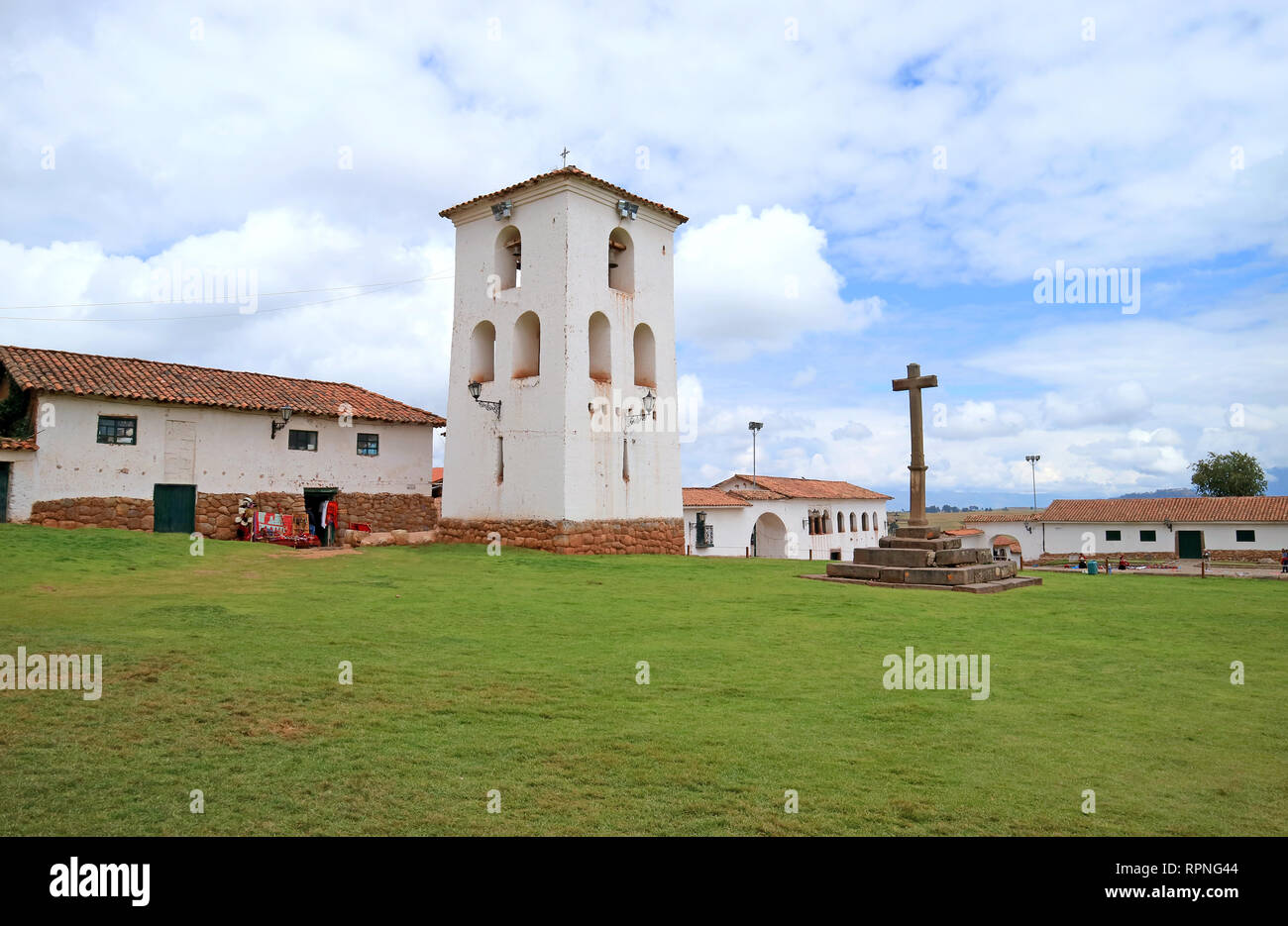 Impressive Cross and Belfry of The Colonial Church at Chinchero Hilltop ...