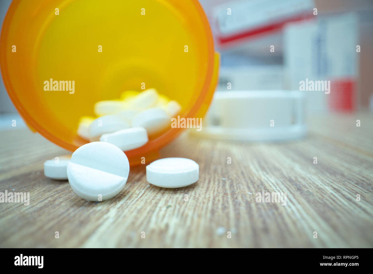 Tablets and capsules in a dose with medicines Stock Photo - Alamy