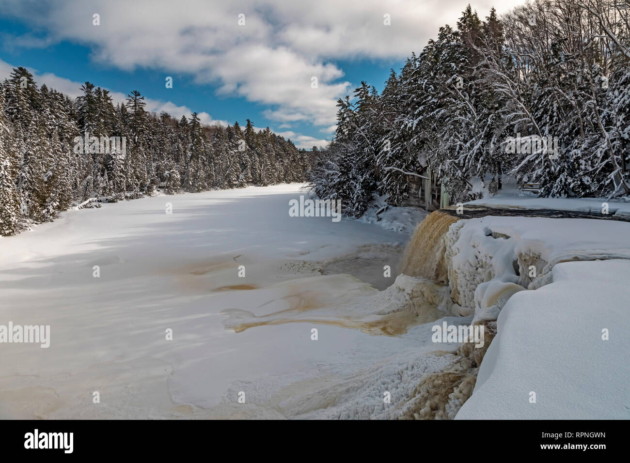 Paradise, Michigan - Tahquamenon Falls and the Tahquamenon River in ...