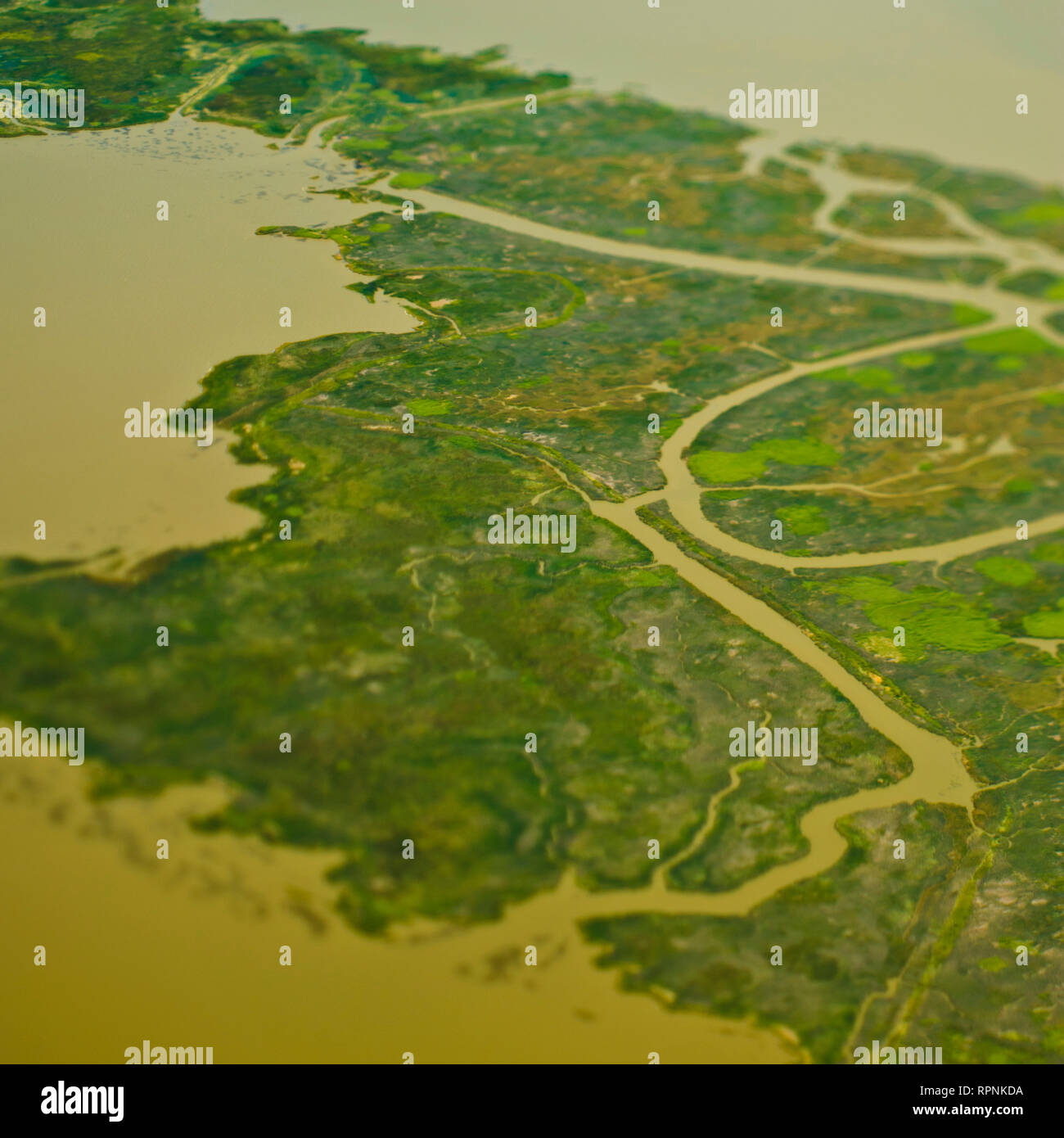 Aerial View of a Flood Plain Stock Photo - Alamy