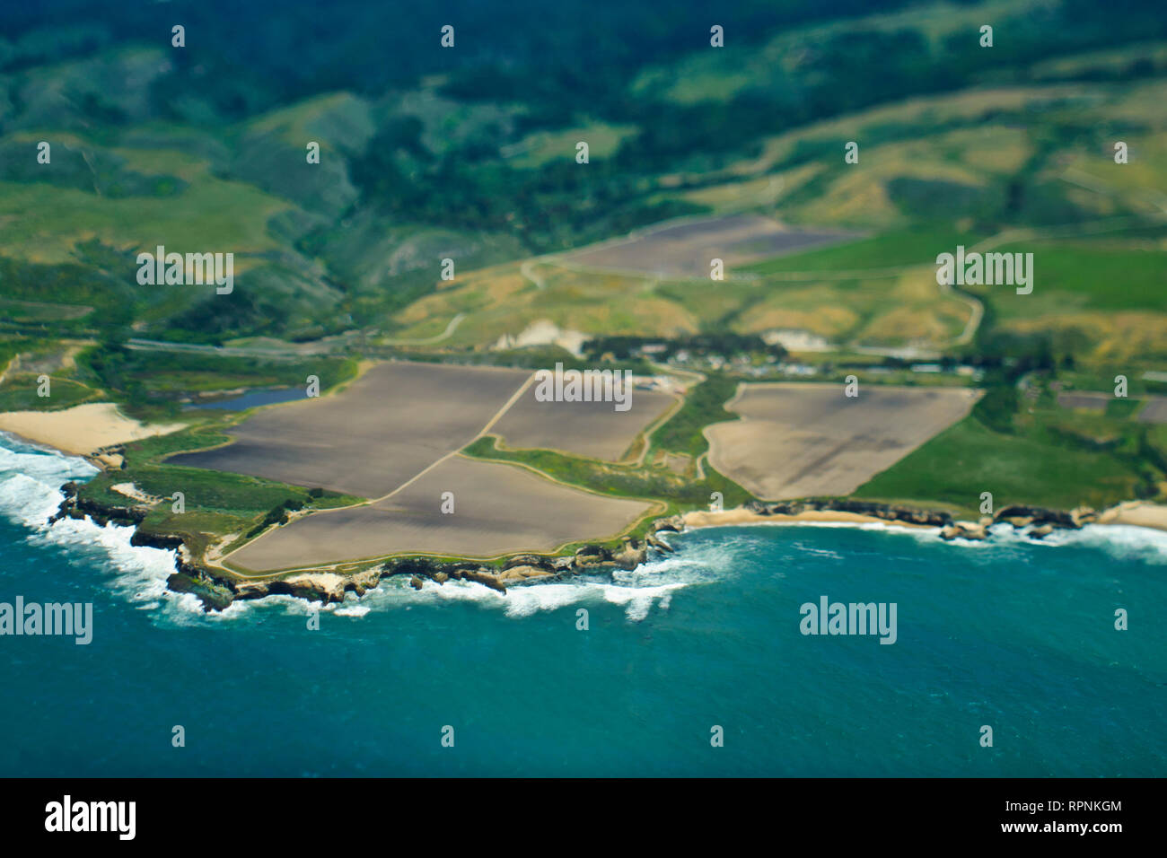 Aerial View of a Coastline Stock Photo - Alamy