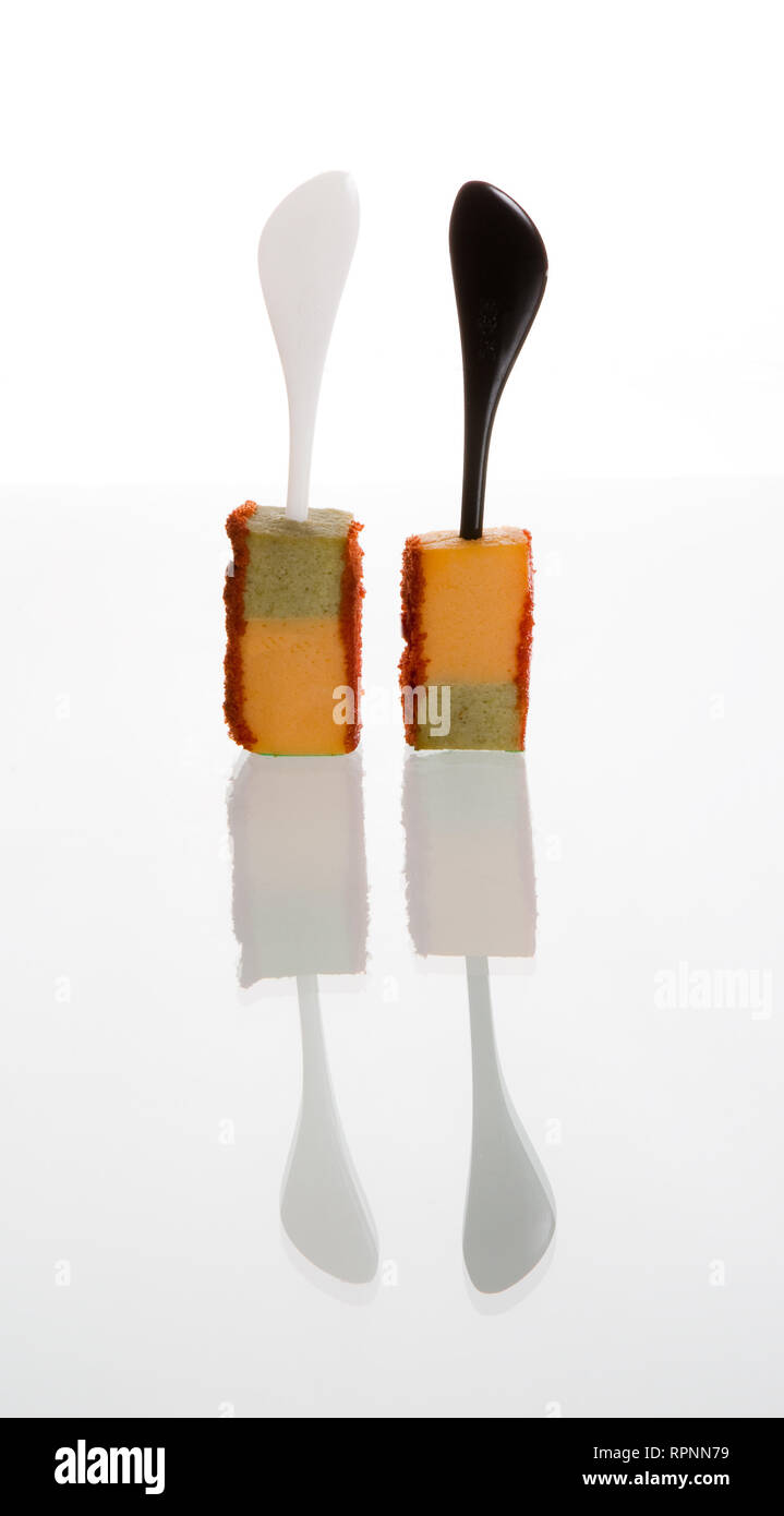 Delicious vegetable and seafood sponge for catering Stock Photo - Alamy