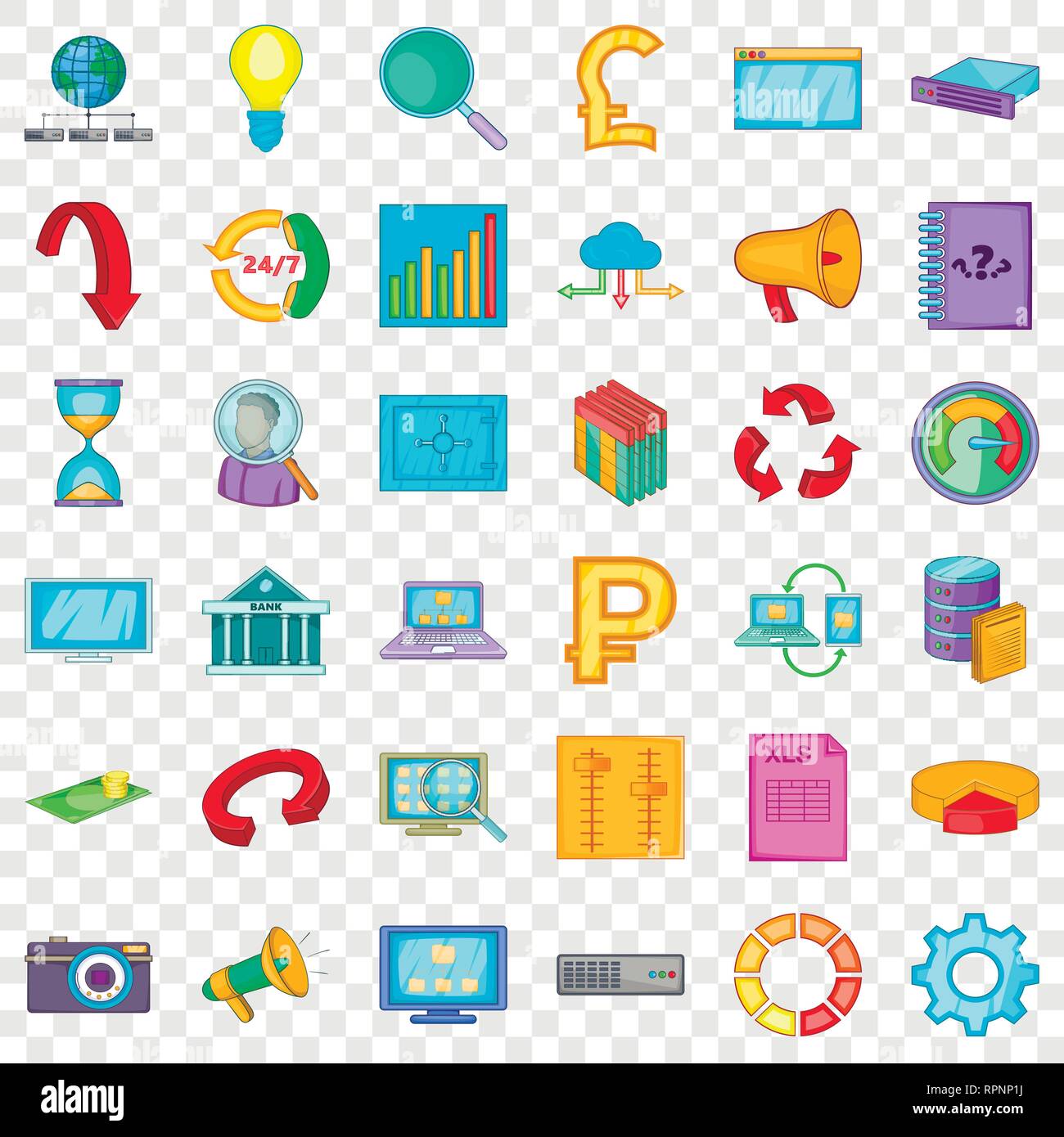Accessories icons set, cartoon style Stock Vector Image & Art - Alamy