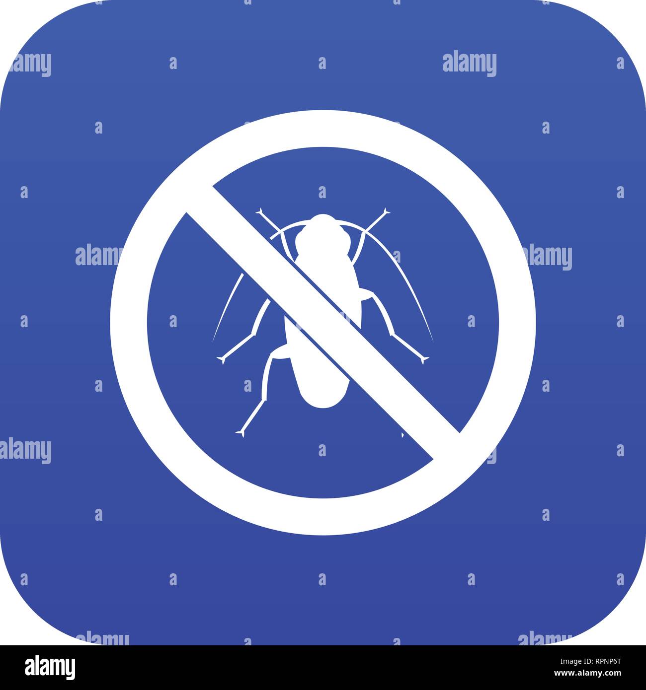 No cockroach sign icon digital blue Stock Vector Image & Art - Alamy