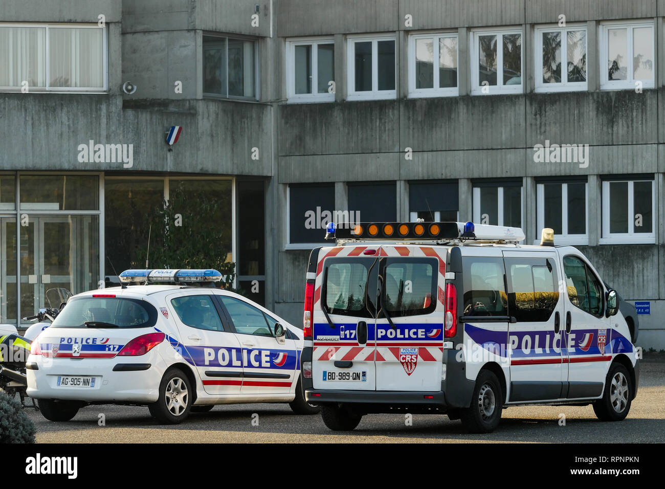 Police vehicles, Chassieu, France Stock Photo - Alamy