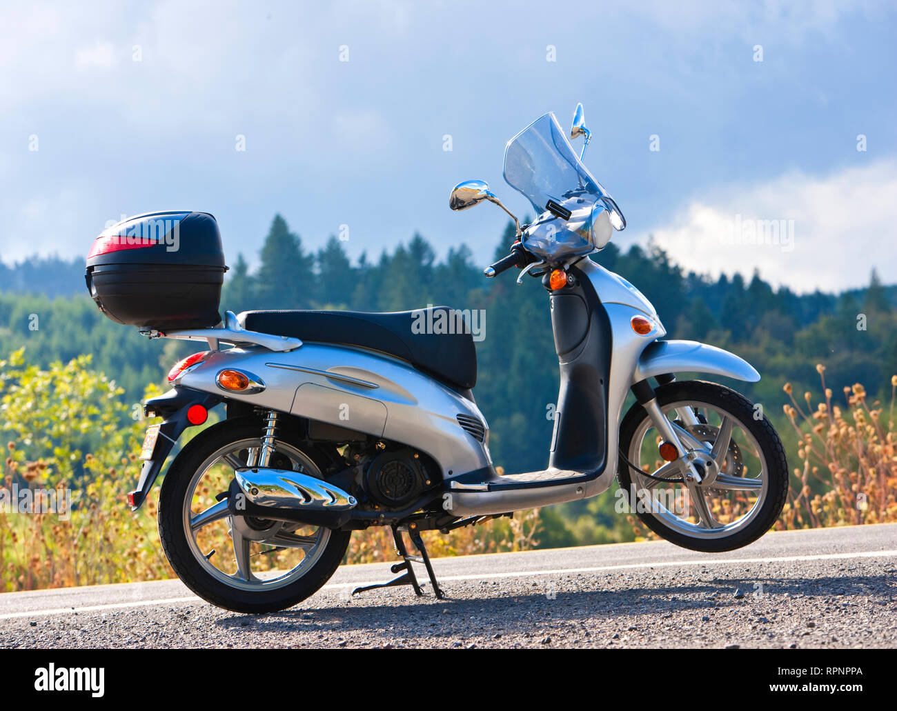 Parked Motor Scooter Stock Photo - Alamy