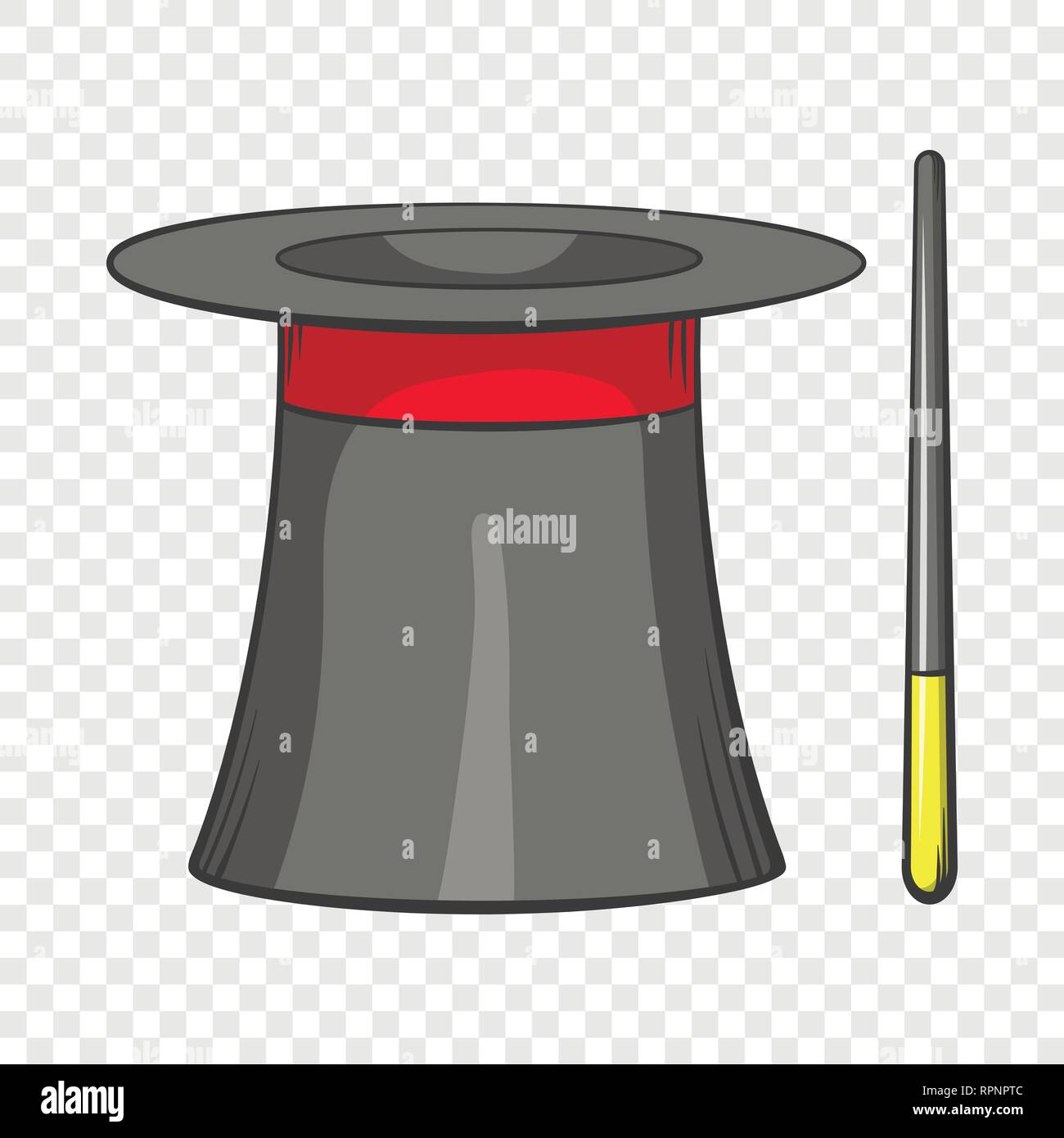 Blue magic hat wand icon Stock Vector Images - Alamy