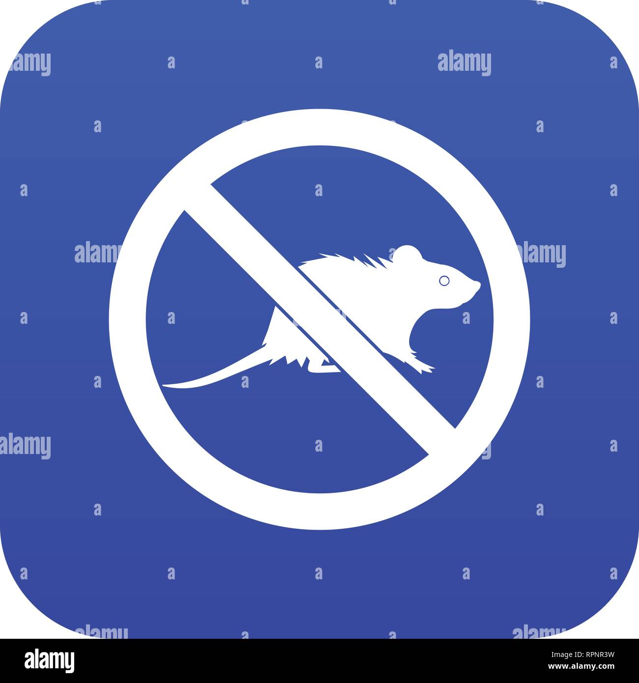No rats sign icon digital blue Stock Vector Image & Art - Alamy