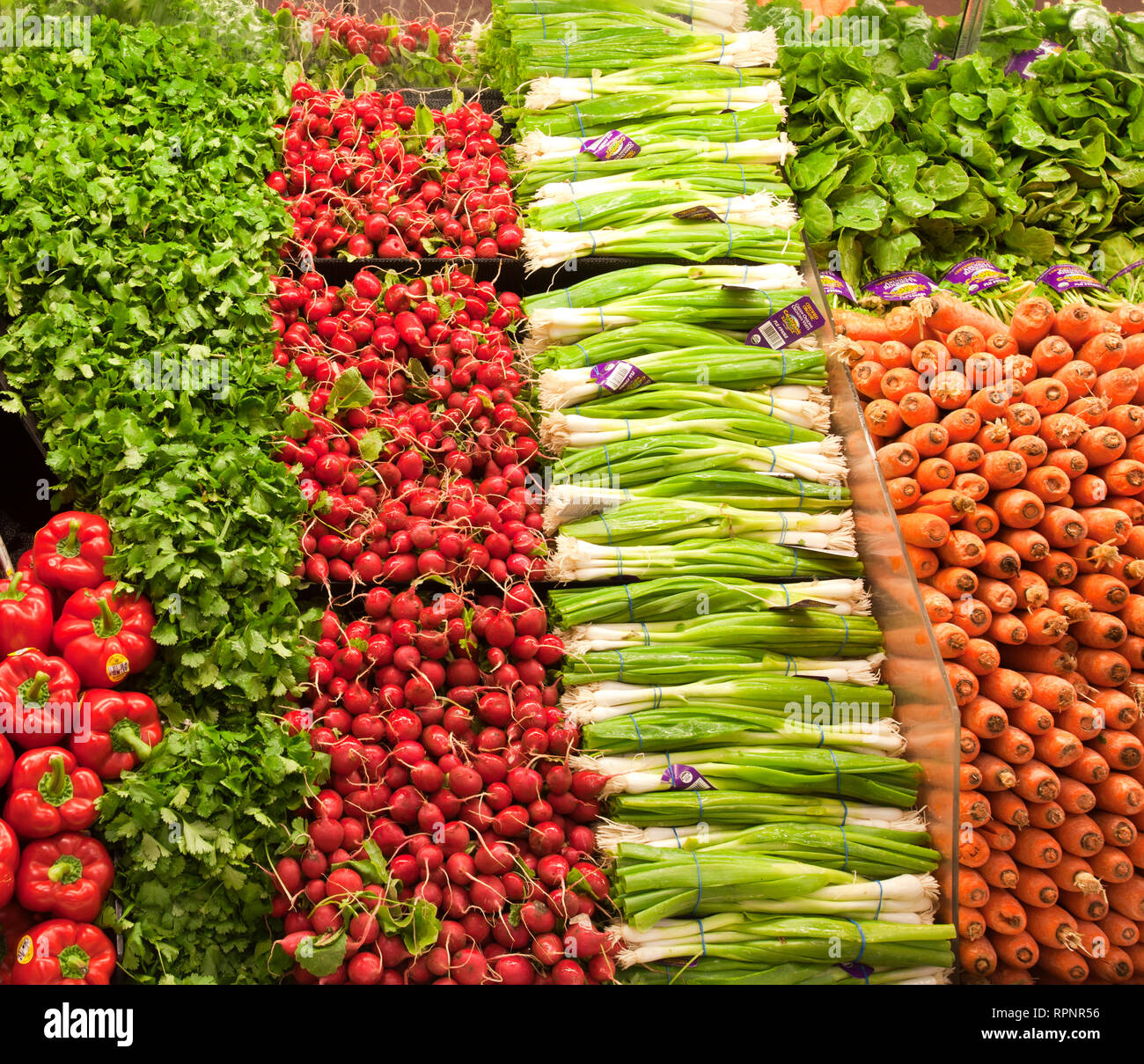 Grocery Store Produce Aisle Stock Photo - Alamy