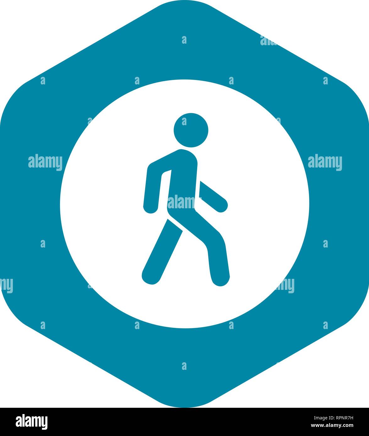 Pedestrians only road sign icon, simple style Stock Vector Image & Art ...