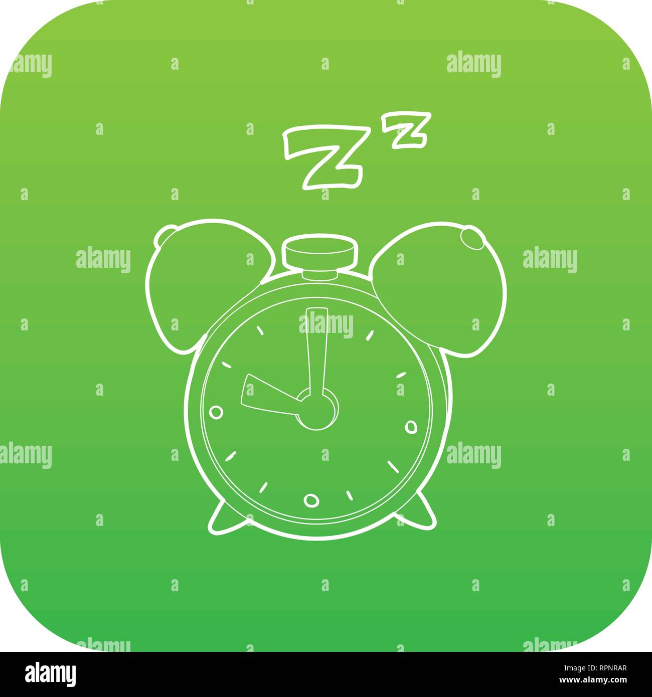 Green clock analog tick Stock Vector Images - Alamy