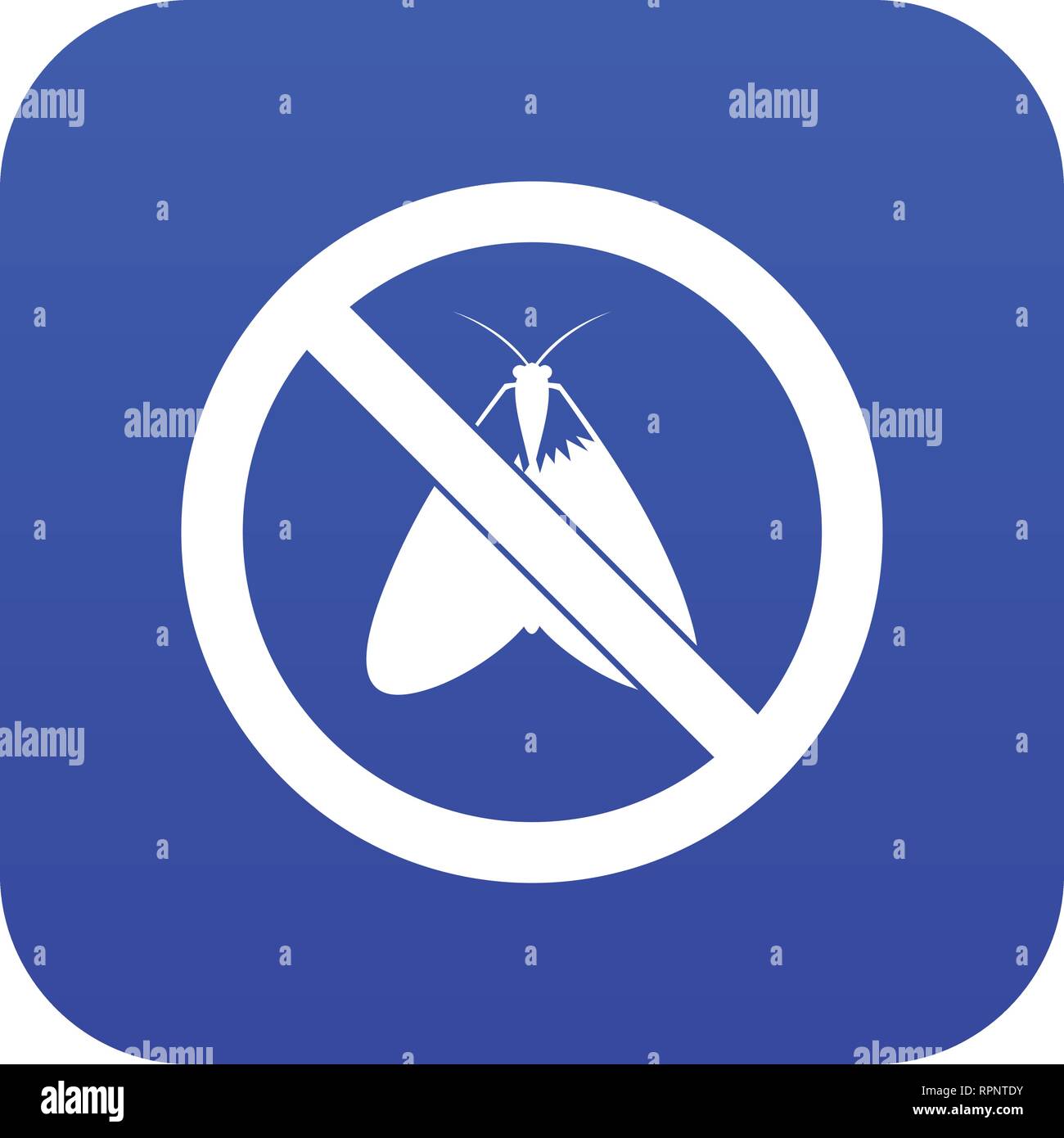 No moth sign icon digital blue Stock Vector Image & Art - Alamy
