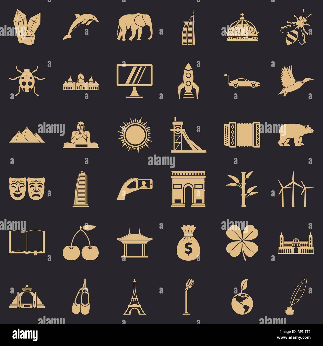 Good world icons set, simple style Stock Vector Image & Art - Alamy