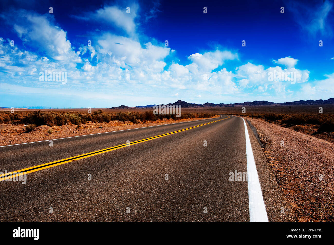 Road Through Rural Area Stock Photo - Alamy