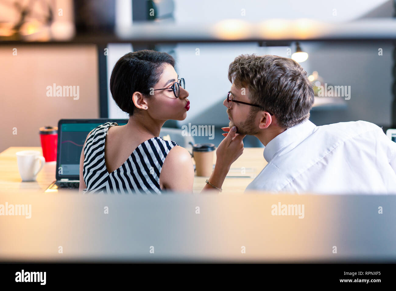 Cheerful young people expressing their true feelings Stock Photo - Alamy