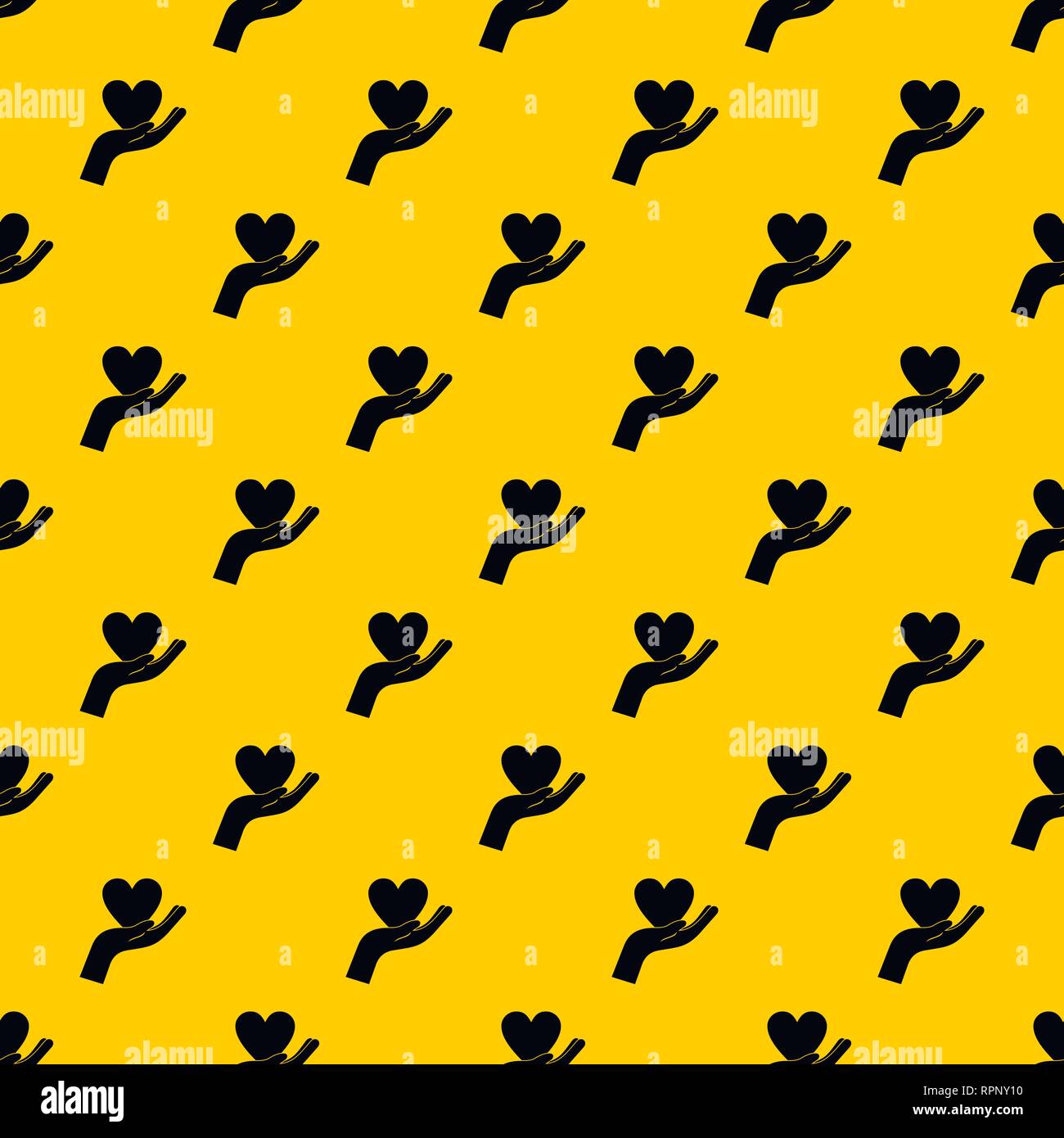 Hand holding heart pattern vector Stock Vector Image & Art - Alamy