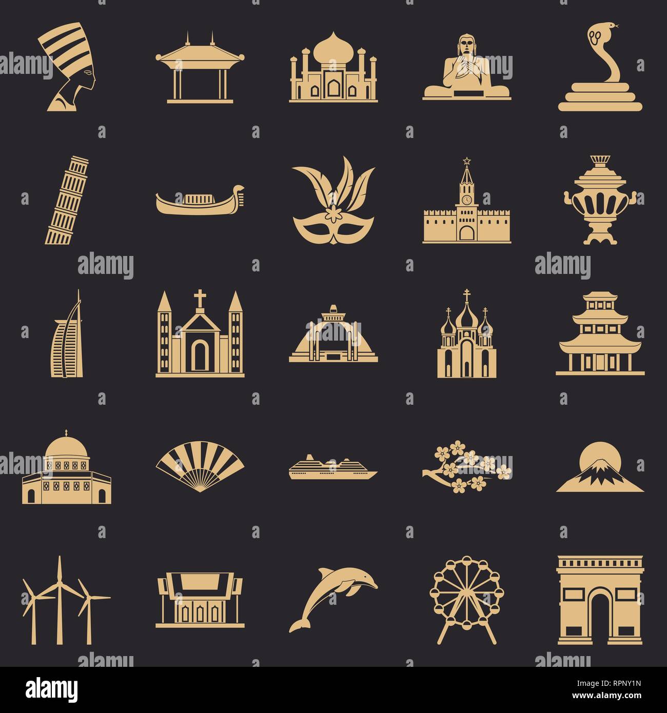 World religion icons set, simple style Stock Vector Image & Art - Alamy