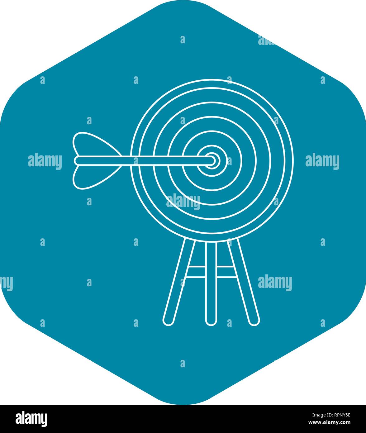 Target icon, outline style Stock Vector Image & Art - Alamy