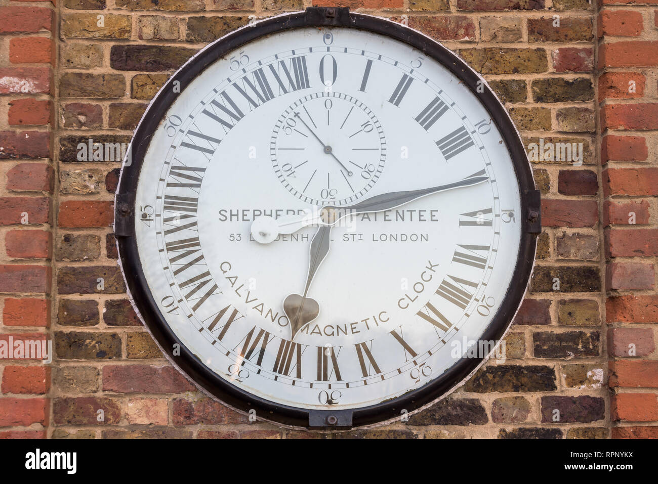 Close up of the Galvano magnetic precision clock at Greenwich ...