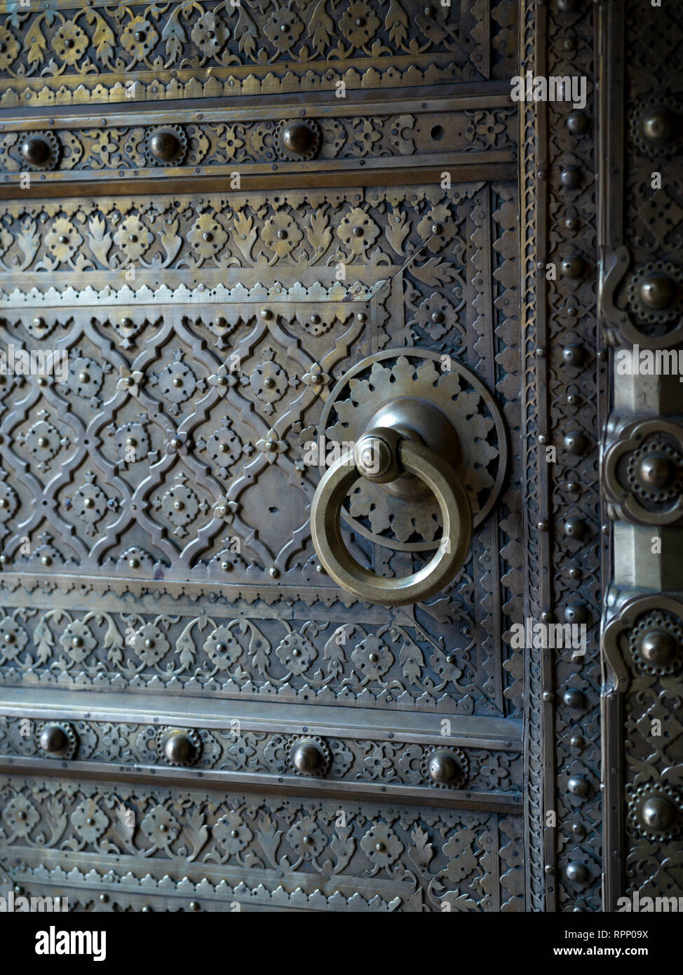Details of door at Peacock Gate, City Palace, Jaipur, Rajasthan, India ...