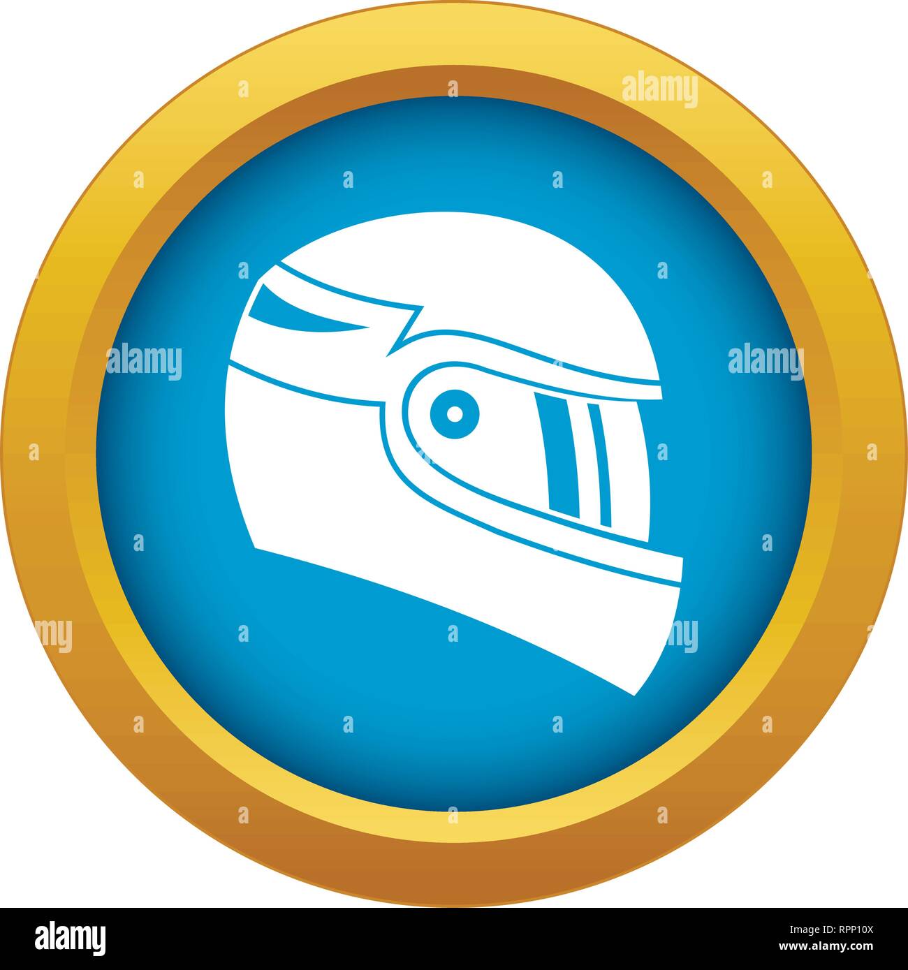 Racing helmet icon blue vector isolated Stock Vector Image & Art - Alamy