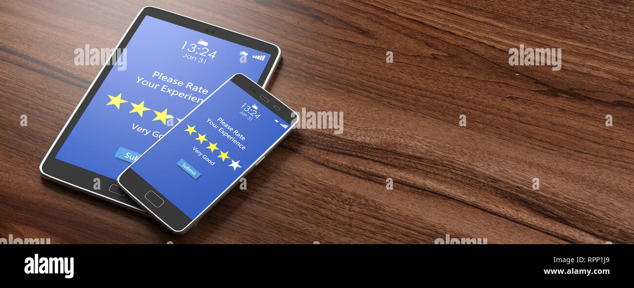 Customers feedback, rating, review. 4 stars, very good text on devices ...