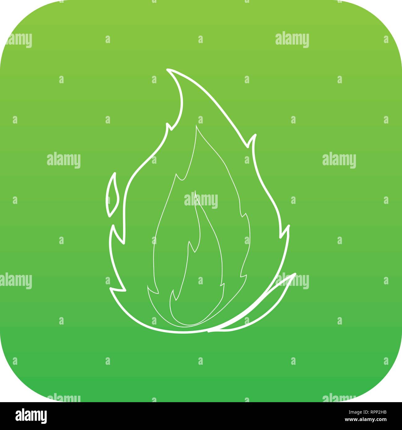 Flame icon green vector Stock Vector Image & Art - Alamy
