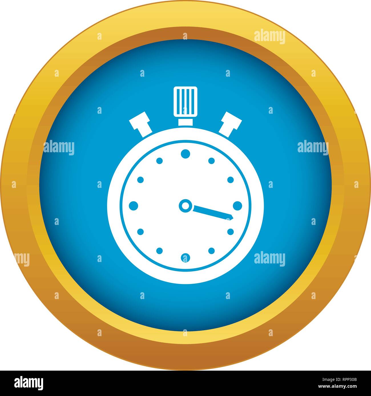 Stopwatch icon blue vector isolated Stock Vector Image & Art - Alamy