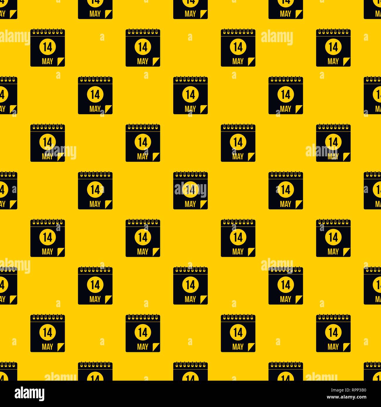 Spiral calendar page 14th of May pattern vector Stock Vector Image ...