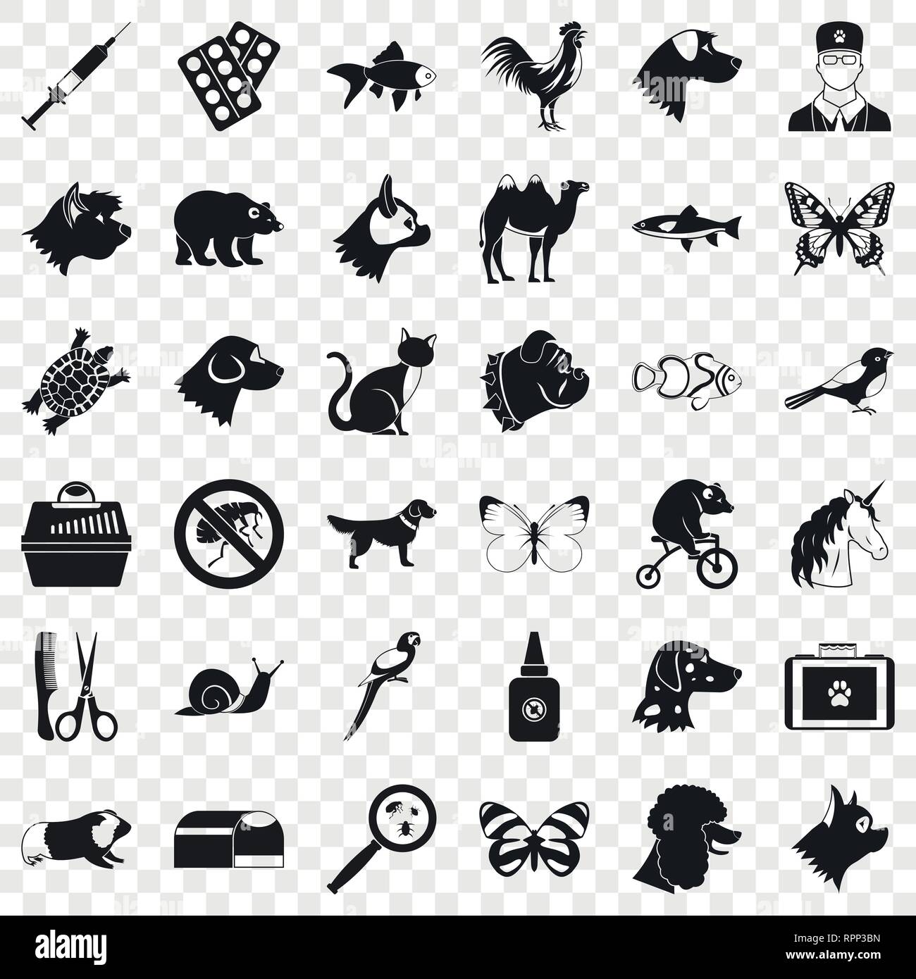 Vet doctor icons set, simple style Stock Vector Image & Art - Alamy