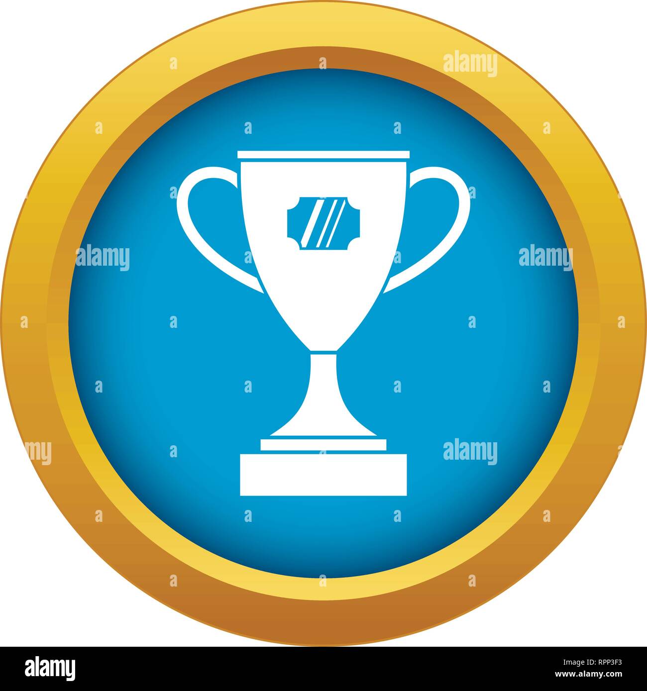 Winner cup icon blue vector isolated Stock Vector Image & Art - Alamy
