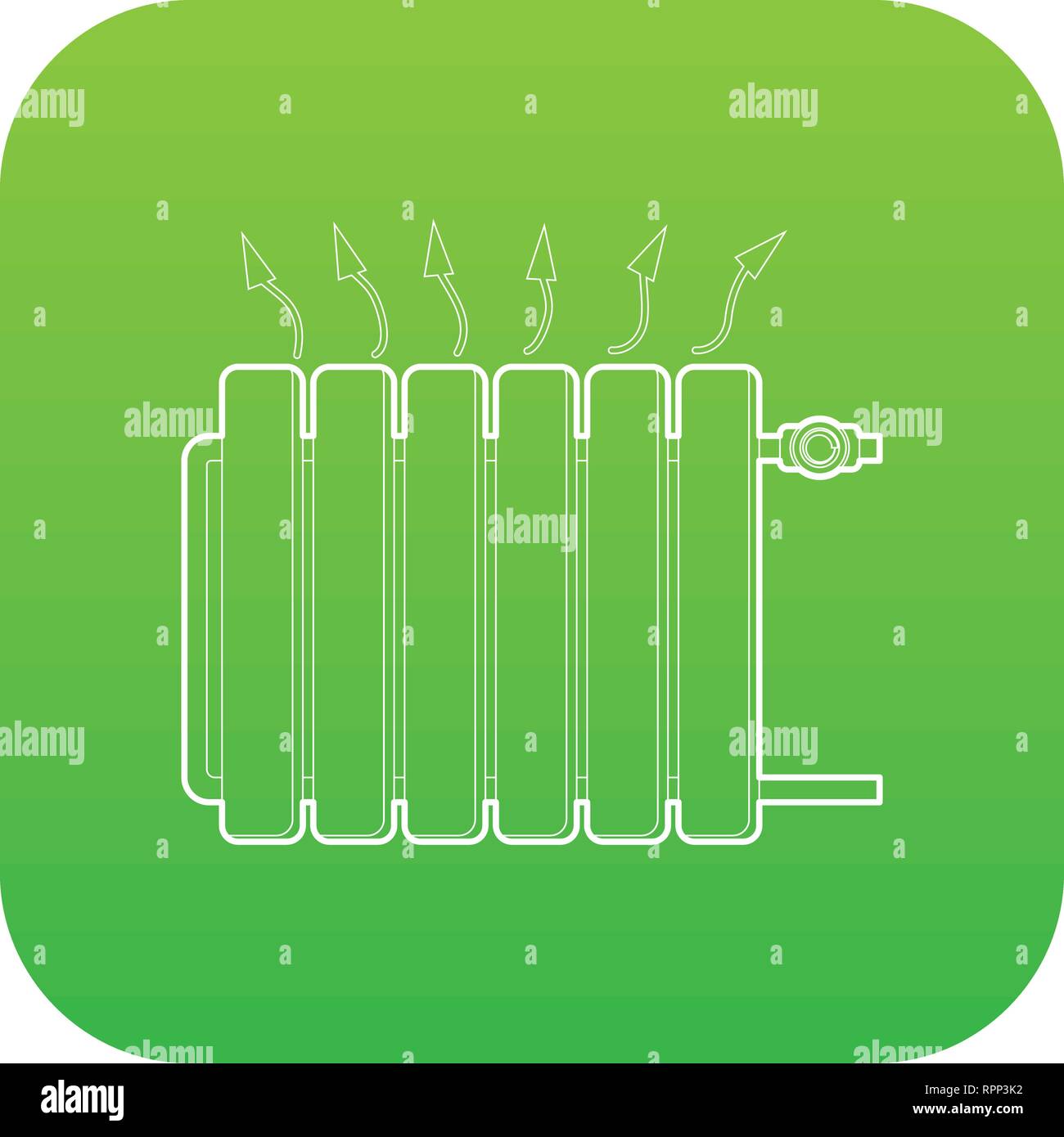 Heating battery icon green vector Stock Vector Image & Art - Alamy